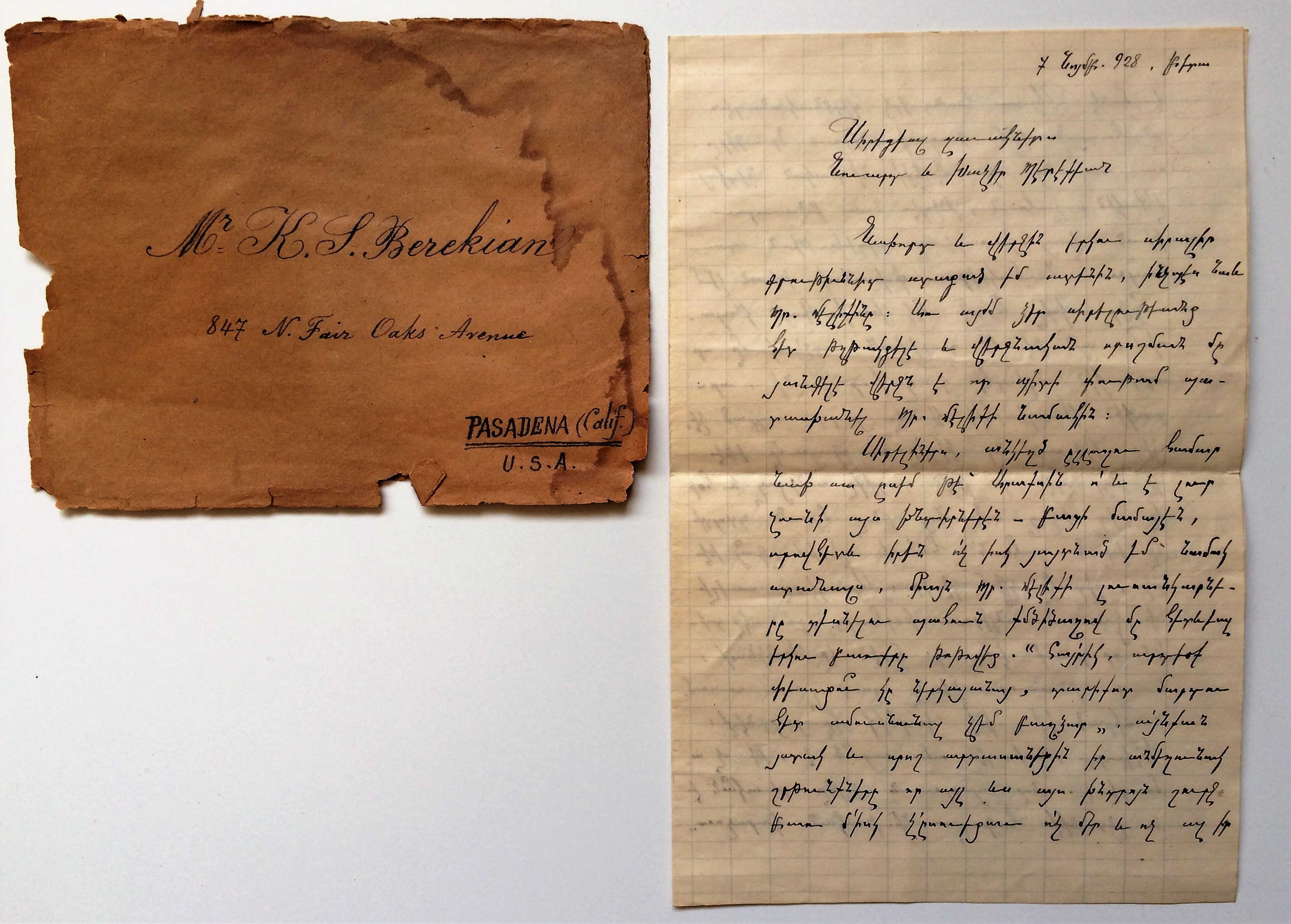 Letter_1928 | Research Program in Armenian Archaeology and Ethnography